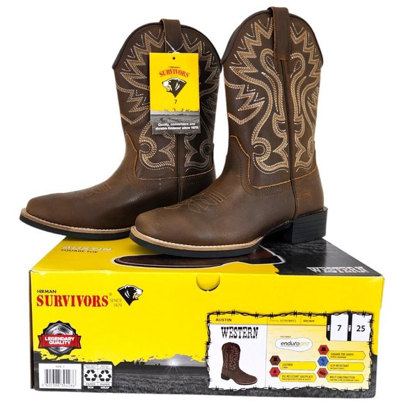 Herman Survivors | Shoes | Herman Survivors Mens Leather Western Boots ...